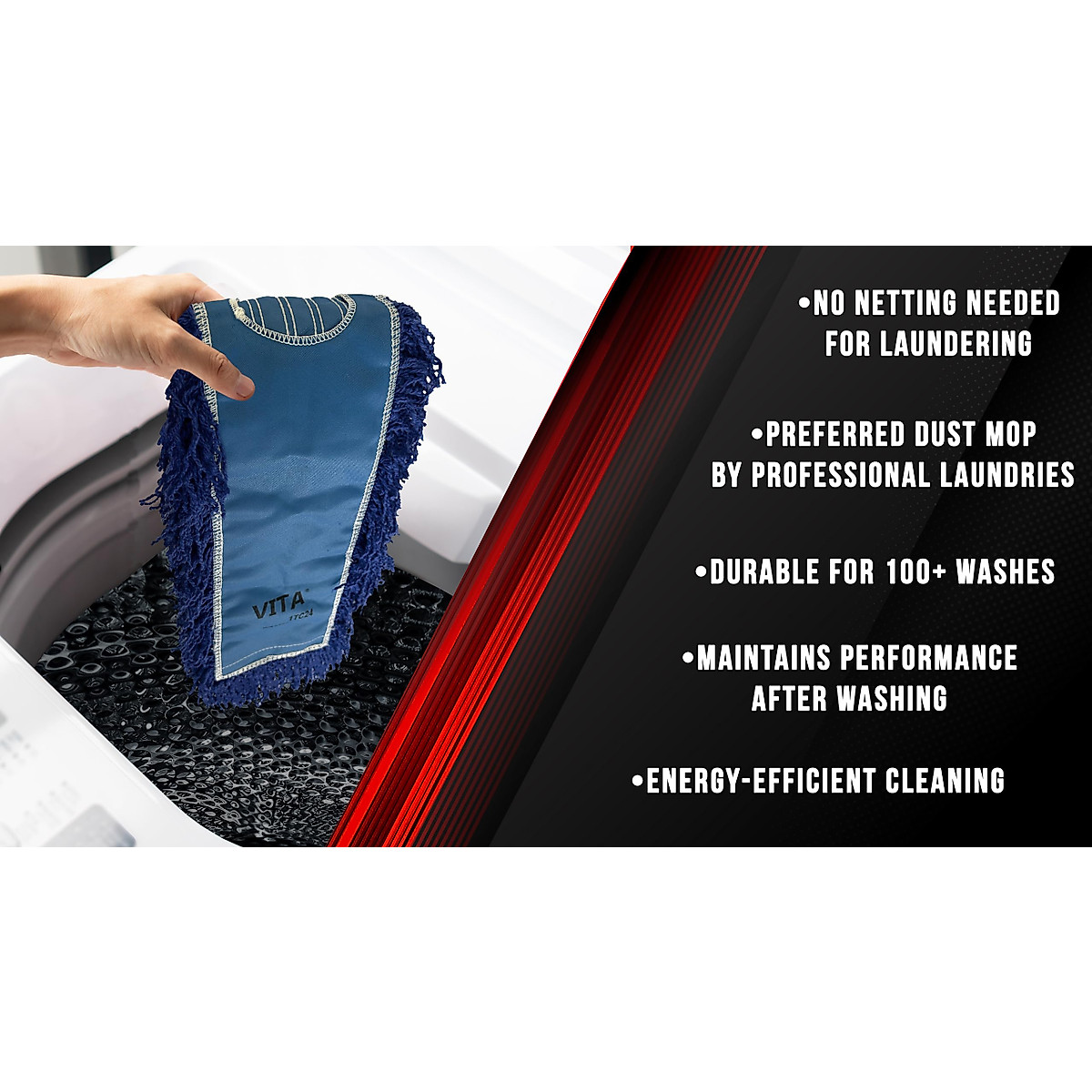 Ultimate Dust Mop Kit: Industrial-Grade Performance, Heavy-Duty Frame, Telescopic Handle - Blue 24 Inch