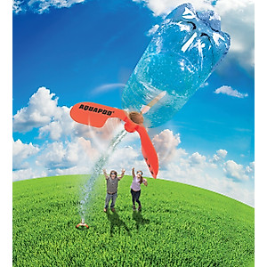 AquaPod Screw on Curved Water Rocket Fins (2 pk)- Compatible with any 2 Liter Bottles - Makes Bottle Spiral in Air & Helicopter to Ground - Fun Outdoor Science Toy - Accessory to Water Rocket Launcher