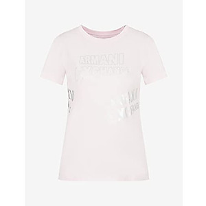 A|X ARMANI EXCHANGE Women's Crew Neck Password Print REG FIT Shirt, Illusion, X-Small