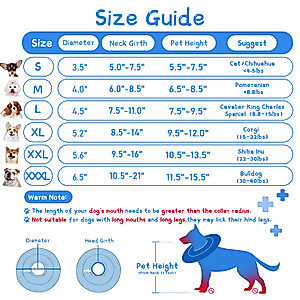 GoGoPaw Soft Dog Cones for Small Medium Dogs and Cats, Adjustable Dog Donut Collar Water Proof Dog Cone Alternative After Surgery, Pet Recovery Collar for Large Dogs to Stop Licking(Blue,S)