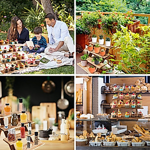 Umgozrz Wooden Cupcake Stand 4 Tier Wooden Cupcake Stand Cupcake Holder Rustic Wood Cupcake Stand Wooden Display Stand