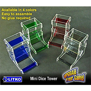 LITKO Mini Dice Tower Kit for 10-12mm Dice | Dice Roller | Dice Tumbler | Dice Boot |