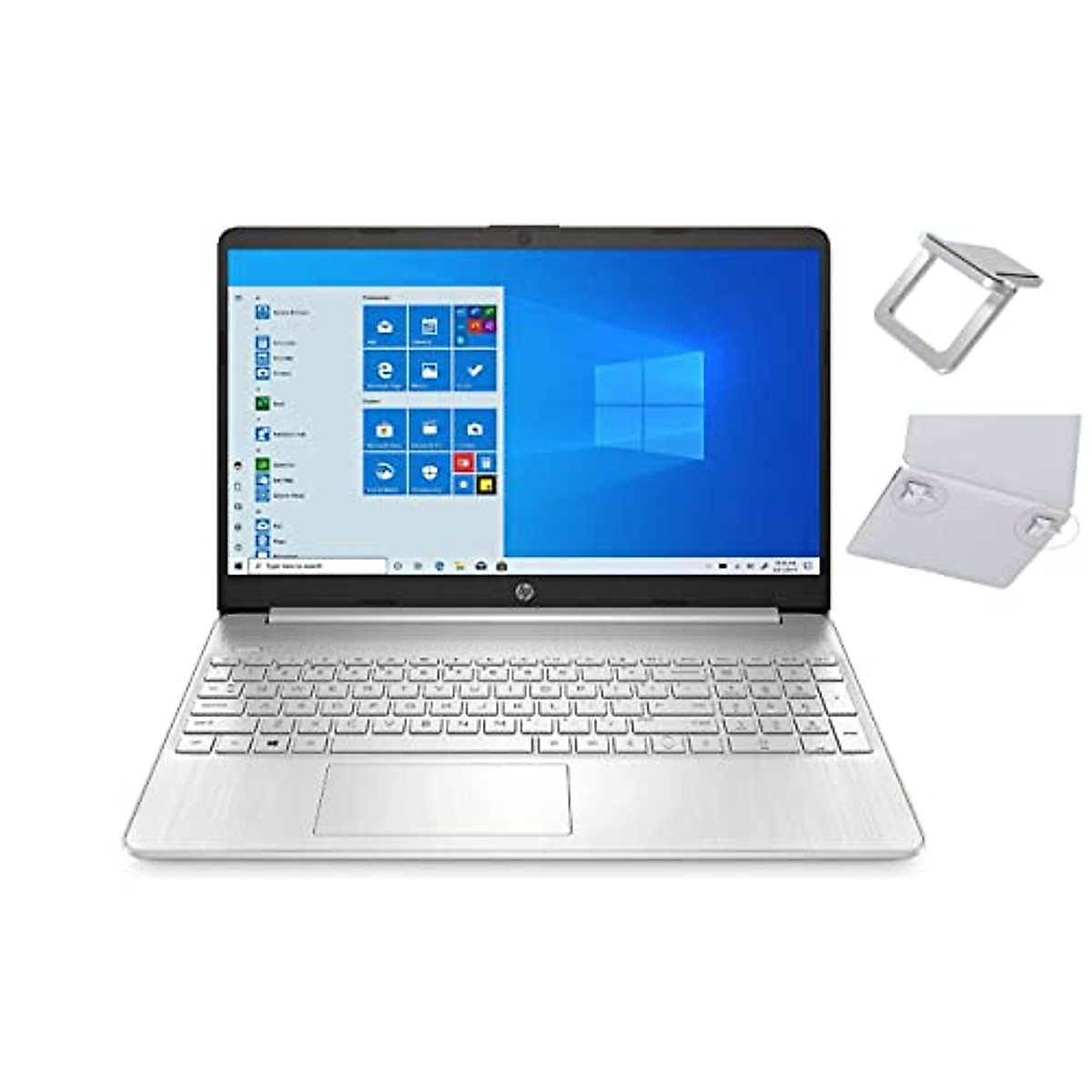 HP 15.6" HD 1366 x 768 IPS Premium Laptop | Intel Core i3-11154G | Intel UHD Graphics | HDMI | Wi-Fi 6 | Windows 10 Home | Silver (Silver, 8GB RAM | 256GB SSD)