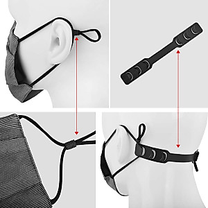 MJ LED Light up Face Mask 7 Color Lights USB Rechargeable Glowing Luminous Mask for Party Festival Dancing Rave Masquerade(White)