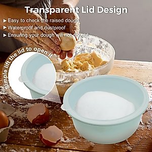 Pizza Making Accessories,4Pcs Stackable Silicone Pizza Dough Proofing Containers with Lids 700ml | Make 12" Pizzas,Pizza Dough Proofing Box and Pizza Bread Kit Tools(6pc)