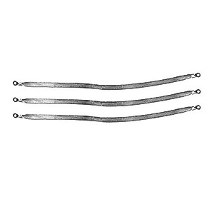 24" x 1/2" Braided Ground Straps (1/4" Ring to 1/4" Ring)-3pcs | Made in USA