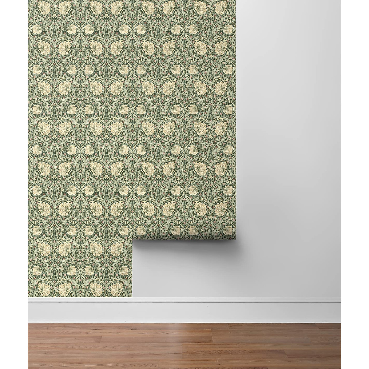 NextWall Pimpernel Floral Peel and Stick Wallpaper (Gardenia & Sage)