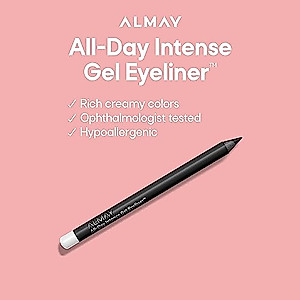 Almay Gel Eyeliner, Waterproof, Fade-Proof Eye Makeup, Easy-to-Sharpen Liner Pencil, 140 Deep Chestnut, 0.045 Oz