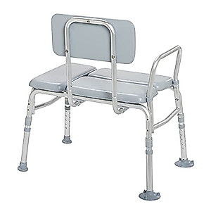 Drive Medical 12005KD-1 Padded Shower Seat Chair, Gray