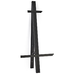 Displays2go Adjustable Metal Wall Easel, Holds Up to 36" Tall Media, Tilt Feature - Black (FDWEASLGBK)