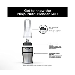 Ninja® Nutri-Blender BN300WM 600-Watt Personal Blender, 1 Dishwasher-Safe To-Go Cup