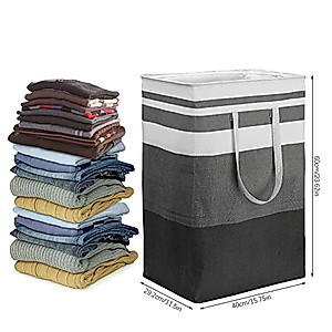 Firlar 2PCS Laundry Basket,15.7×11.5inch Folding Laundry Hamper,Dirty Clothes Organizer,Large Capacity Dirty Laundry Hamper,Laundry Hamper with Lid,Portable Dirty Clothes Basket for Clothes Storage