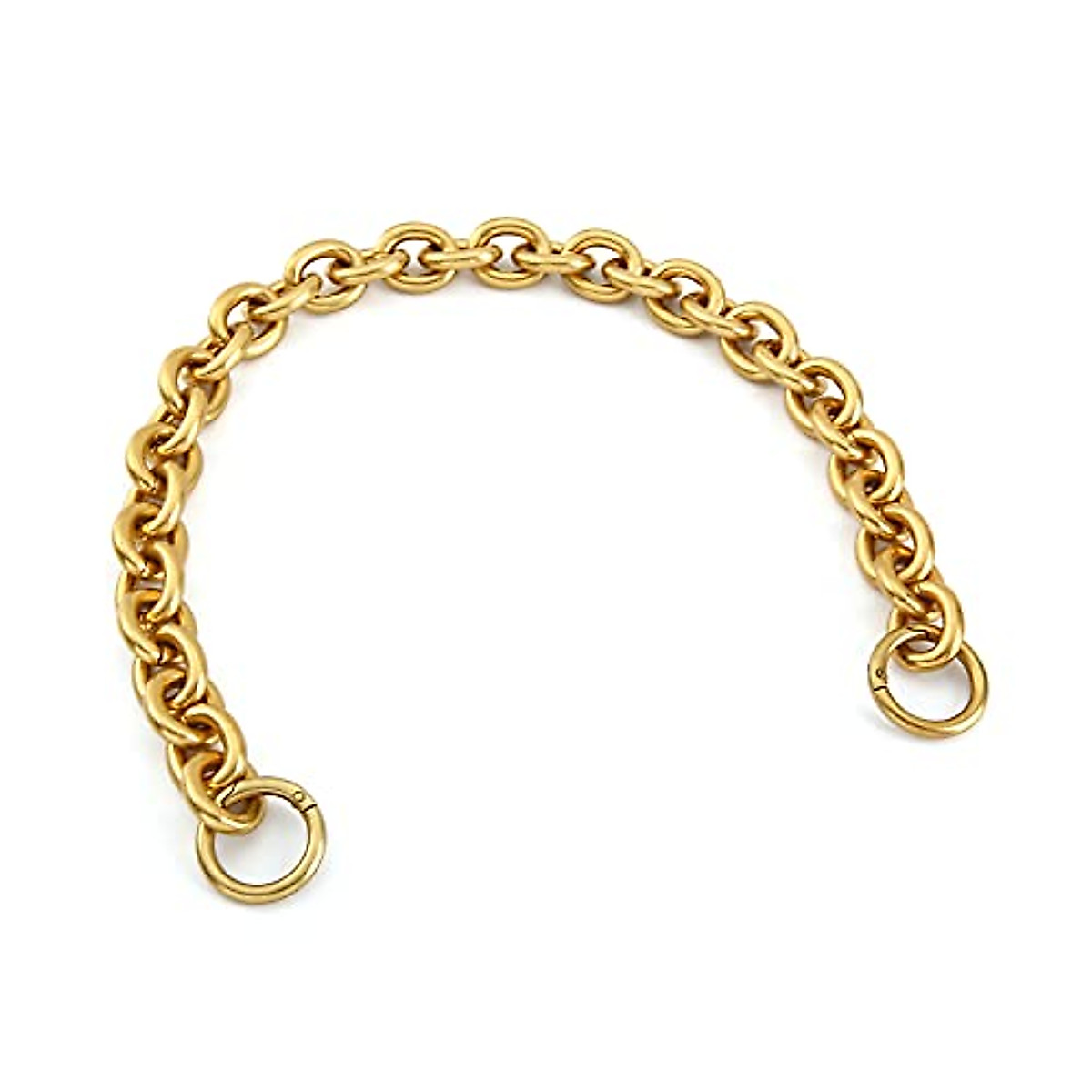 Fashionable Heavy Aluminum O Shape Metal Purse Chains Handle Shoulder Straps Replacement for Women's Handbags,Shoulder Bag (Antique Gold)