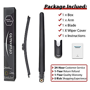 Replacement for Ford Explorer 2011-2023, Rear Windshield Wiper Arm Blade Set - OTUAYAUTO Factory OEM Style BB5Z17526C