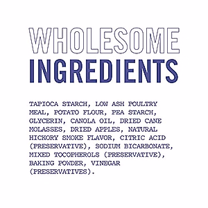 Three Dog Bakery Soft Baked Grain Free Meaty Woofers, Chicken and Apple Flavor, Premium Treats for Dogs, Brown, 1.62 Pound (Pack of 1)