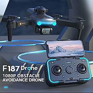 Mini Drone 1080P HD FPV Drone Foldable Drone with Camera, 2.4GHz WiFi Quadcopters with Control, Gravity Control, Rolling 360°, Smart Obstacle Avoidance, Gifts for Adults & Kids