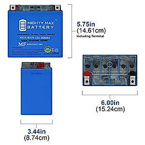 Mighty Max Battery YTX14-BS GEL Battery Replacement for Yamaha 660 RR,RL,RS Raptor 01-05