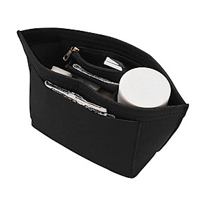LOUKAYCCI Felt Purse Organizer Insert for Longchamp Le Pliage L Handbag Insert (Large, Black)