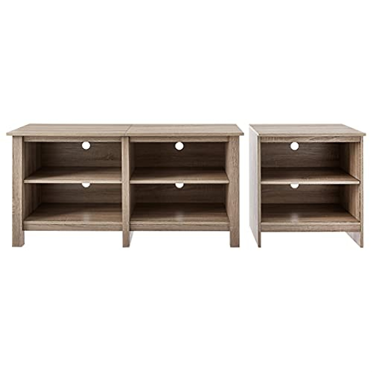 ROCKPOINT 70inch TV Stand Storage Media Console Entertainment Center,Driftwood