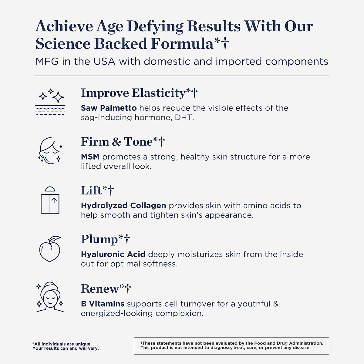 Beverly Hills MD Dermal Repair Anti-Aging Supplement - Hyaluronic Acid, Collagen, Vitamins for Smooth, Plump Skin