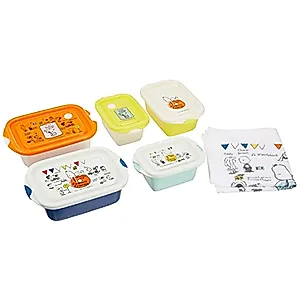 Skater SET921 Snoopy Peanuts Food Container & Hot Towel Gift Set, Made in Japan