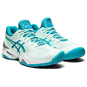 ASICS Women's Court FlyteFoam 2 Tennis Shoes, 8.5, BIO Mint/Lagoon