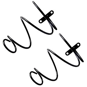 Teensery 2 Pcs Wall Mounted Wine Holder Metal Spiral Wine Bottle Holder Wine Display Rack, Black