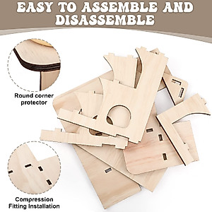 3 Tier Retail Table Display Corner Stand with Shelves for Products Portable 3 Step Corner Display Rack for Retail Tabletop, Counter Top, Craft Shows, Farmers Market, Trade Shows