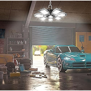 300W LED shop light, 6500K, 1000W Eq- Ultra-Bright high Bay for workshop, 30000lm Plug-in with Hanging Hook, Safety Rope - Ideal for Garage, Warehouse, Residential Barn, Factory, Workshop Lighting