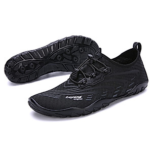 Leyang Women Men Water Shoes Lightweight Quick Dry Non-Slip Barefoot Swim Shoes Multifunction Aqua Socks Pool Beach Surf Yoga