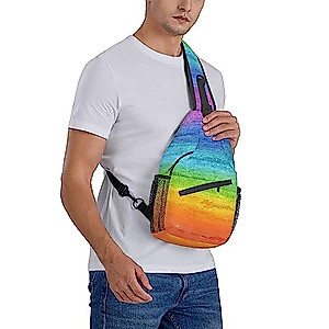 MANQINF LGBT Gay Pride Sling Bag,Multipurpose Crossbody Backpack Shoulder Chest Bag for Women Men Travel Hiking Daypack