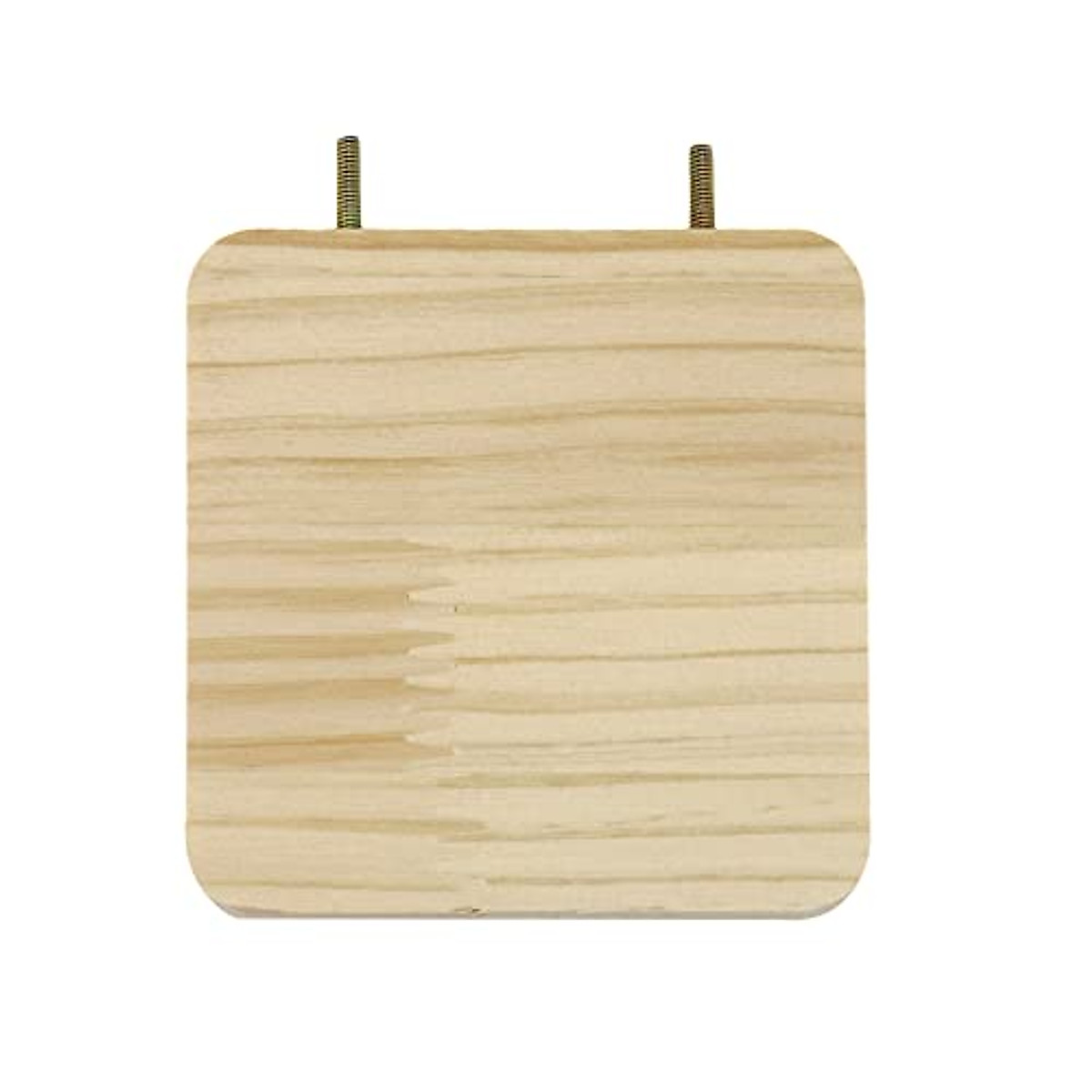 Mewutal Parrot Perch Wooden Hamster Platform Square Bird Stand Durable Exercise Toys for Bird Squirrel Pet Cage (Square, 10×10cm)