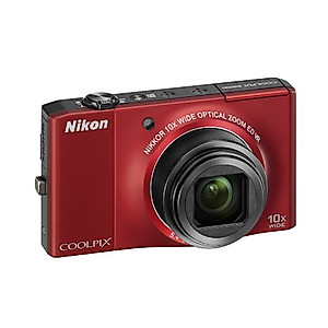 Nikon Coolpix S8000 14.2 MP Digital Camera with 10x Optical Vibration Reduction (VR) Zoom and 3.0-Inch LCD (Red)