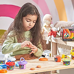 Arteza Kids Play Dough, 6 Pastel and 6 Regular Colors, 2.8-oz Tubs, Soft, Air-Tight Containers, Art Supplies for Kids Crafts and Playtime Activities