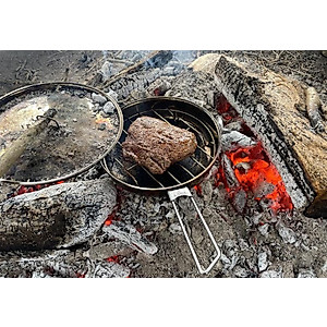 The Pathfinder School Stainless Steel Folding Skillet and Lid