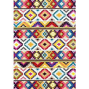 nuLOOM Ritzy Contemporary Retro Area Rug, 3' x 5', Multi