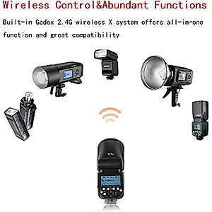 Godox V1 V1-C V1C Round Head Camera Flash for Canon Flash Speedlite Speedlight Light,76Ws 2.4G TTL1/8000 HSS,480 Full Power Shots,1.5s Recycle Time,2600mAh Li-ion Battery,10 Levels LED Modeling Lamp