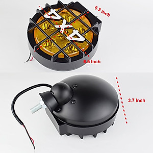 JALN7 LED Spotlight Off Road Amber 4X4 Fog Driving Light 6.3" Spot Yellow Bar Auxiliary work Lamp Round for UTV SUV Boat Jeep Car Truck, 2 years Warranty 2PCS