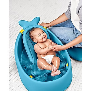 Skip Hop Infant Bath Tub 3-Stage Grow With Baby Smart Sling MOBY Bathtub Blue Age 0+