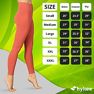 HYKEE Buttery Soft Leggings for Women - Yoga Pants - Coral - High Waisted Tummy Control Leggings for Women (Rustic Coral, Medium)