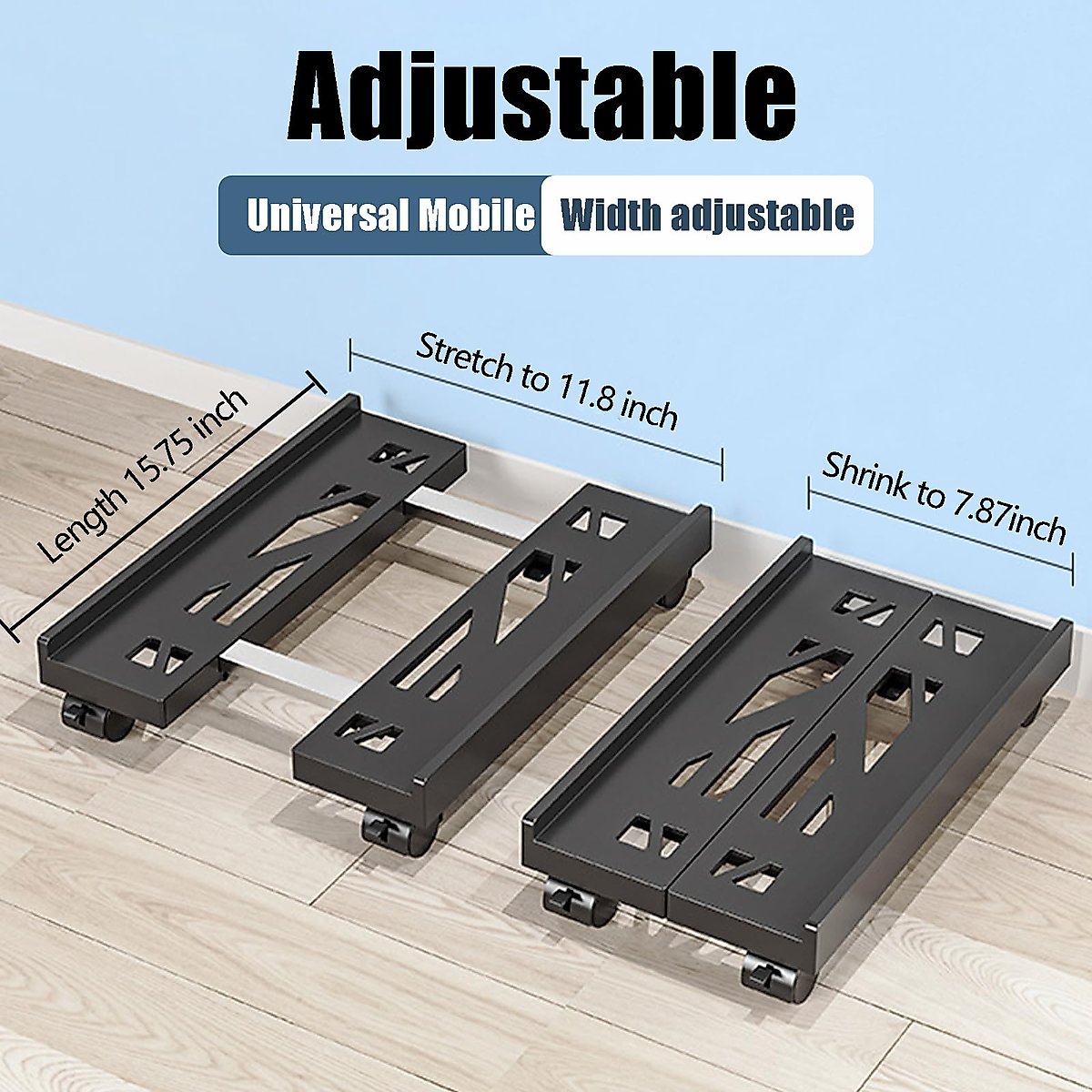 BYMECOST Adjustable Computer Tower Stand,PC Stand Mobile CPU Stand,Desktop Tower Stand with 4 Rolling Caster Wheels,Under Desk PC Tower Stand,PC Floor Stand Fits Most PC Under Desk