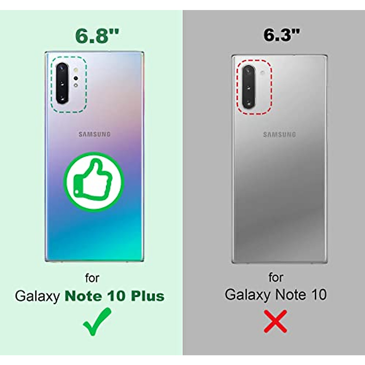 Shields Up for Galaxy Note 10 Plus Case, Minimalist Wallet Case with Card Holder and Ring Kickstand/Stand, [Drop Protection] Slim Protective Cover for Samsung Galaxy Note 10 Plus - Clear
