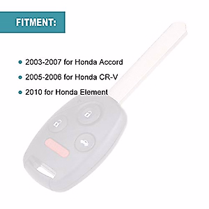 SELEAD 2pcs Flip Key Fob Keyless Entry Remote fit for 2004-2012 for Honda for CR-V for Accord Antitheft Keyless Entry Systems 35111-SHJ-305 4 Buttons