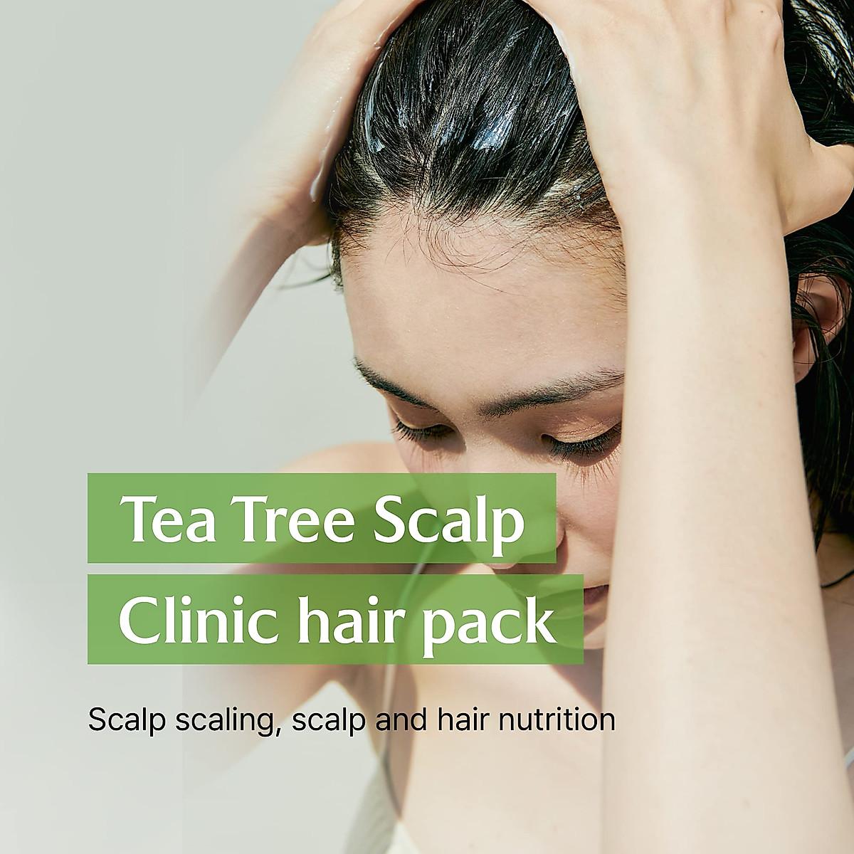 LA'DOR Hair Conditioner - Tea Tree Scalp Clinic Hair Pack, 6.76 Fl Oz - Calming & Nourishing with Snail Mucin, Green Tea, Aloe for Itchy Sensitive Dry Flaky Damaged Scalp