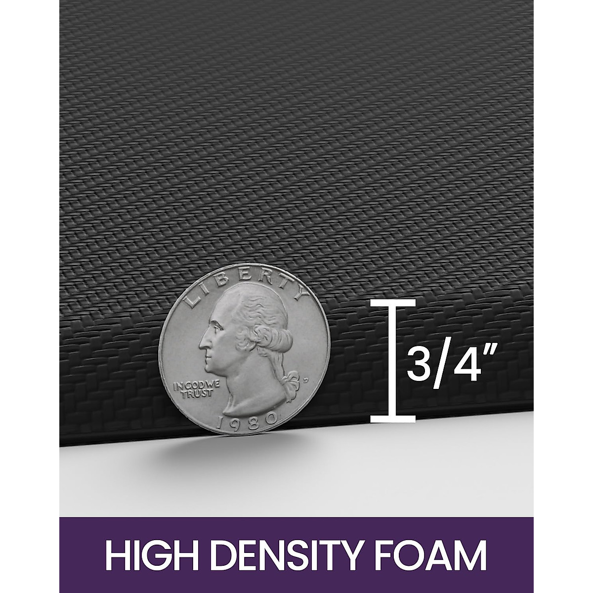 DEXI Kitchen Mat Cushioned Anti Fatigue, Non Slip Waterproof Comfort Standing Floor Rug for Kitchen, Office, Sink, Laundry, 39x20, Black