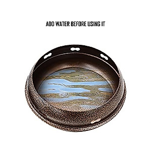 HttKse Cast Iron Charcoal Grill Burners Household Charcoal Stove Tabletop BBQ Grill Portable Food Charcoal Stove with Copper Grill Net Barbecues Burners (Color : Black, Size : 29.5x12.5cm)