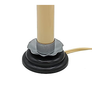 Creative Hobbies 7 Inch Electric Rustic Country Candle Lamp with On/Off Switch, 5 Foot Ivory Cord, Metal Base and 5W Silicone Bulb Included