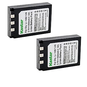 Kastar 2 Pack Battery for Olympus LI-10B LI-12B and Olympus Stylus 300 400 410 500 600 810 Cameras