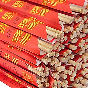 Premium Disposable Bamboo Chopsticks Sleeved and Separated (Bag of 200 Pair)