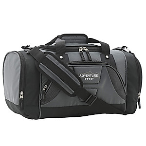 TPRC Adventure Weekender Nylon Duffel Bag, Grey, 20 Inch 34.4L